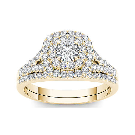 Click here for 1 CT.T.W. Natural Diamond 10K Yellow Gold Bridal R... prices