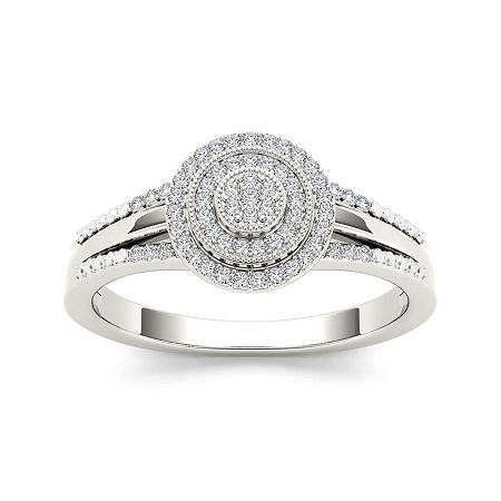 Click here for 1/6 CT.T.W. Natural Diamond 10K White Gold Engagem... prices