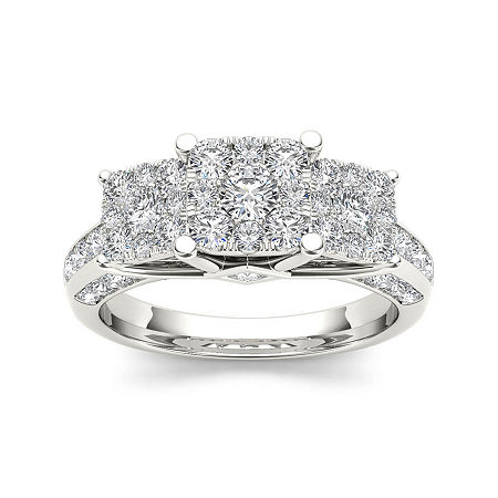 Click here for 1 1/2 CT.T.W. Natural Diamond Cluster 10K White Go... prices