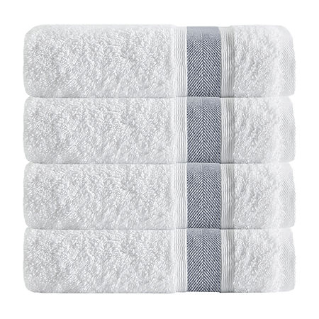 Depera Home Unique Turkish Cotton 4-Pc. Bath Towel Set - Dark Grey