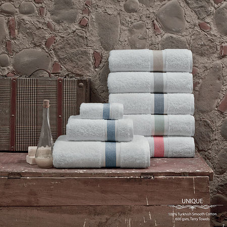 Depera Home Unique Turkish Cotton 8-Pc. Hand Towel Set - Dark Grey