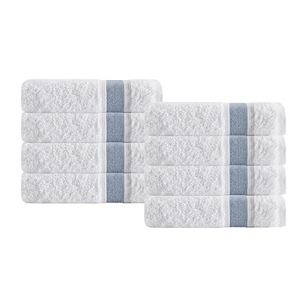 Depera Home Unique Turkish Cotton 8-Pc. Hand Towel Set - Blue