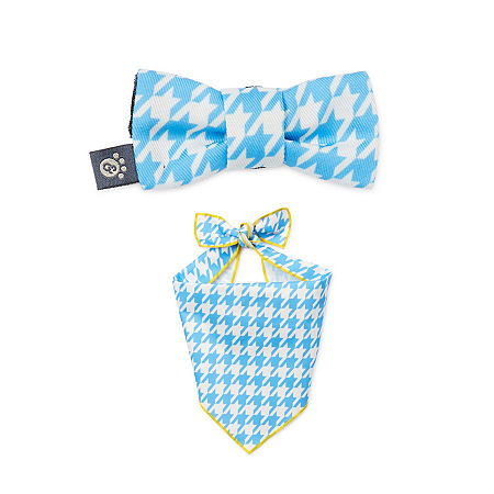 Click here for Paw & Tail Dog Bowtie & Bandana Set  One Size  Blu... prices