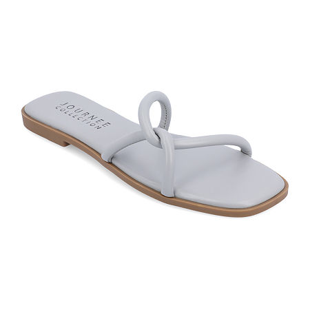 Journee Collection Womens Lauda Twist Sandals - Blue