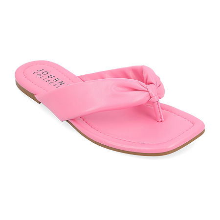 Journee Collection Womens Kyleen Puff Sandals - Pink