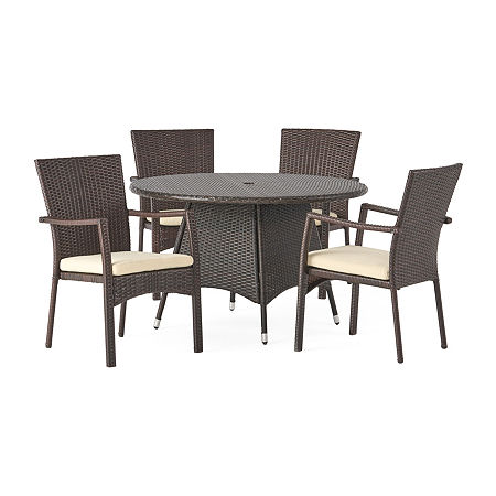 Click here for 5-pc. Cushioned Circle Dining Set  One Size  Beige prices