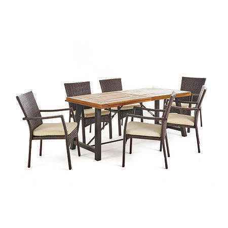 Click here for 7-pc. Weather Resistant Rectangular Dining Set  On... prices