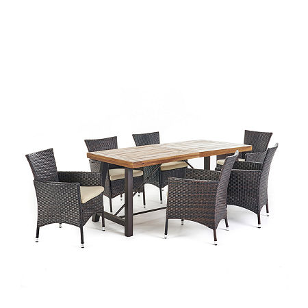 Click here for 7-pc. Rectangular Dining Set  One Size  Brown prices