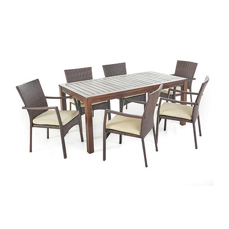Click here for 7-pc. Rectangular Dining Set  One Size  Beige prices