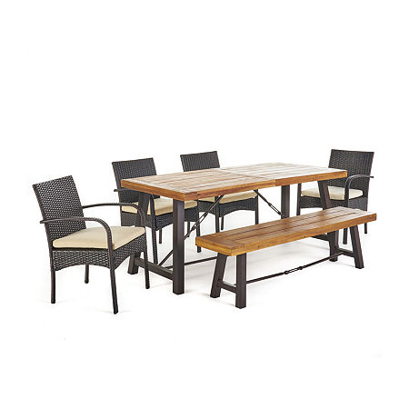 Click here for 6-pc. Rectangular Dining Set  One Size  Brown prices