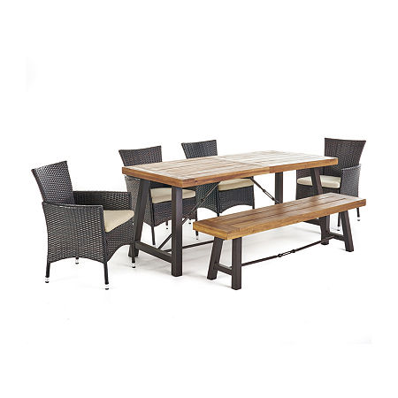 Click here for 6-pc. Rectangular Dining Set  One Size  Brown prices