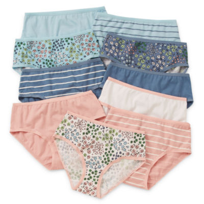 Thereabouts Little & Big Girls 10 Pack Brief Panty, Color: Floral Pack ...