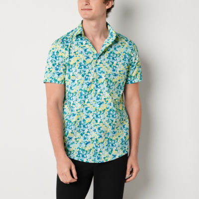 J. Ferrar Slim Mens Slim Fit Short Sleeve Button-Down Shirt, Color ...