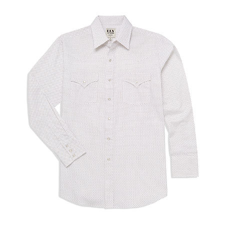 Click here for Ely Cattleman Mini Geo Print Mens Long Sleeve West... prices