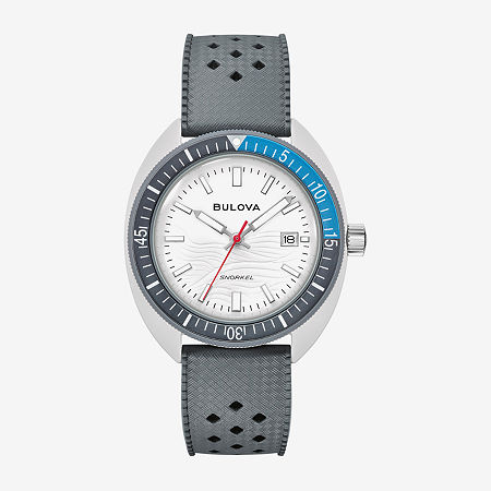 Click here for Bulova Mens Snorkel Gray Hnbr Rubber Strap Watch 4... prices