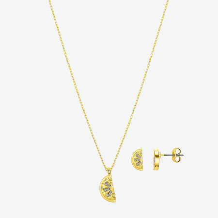 Click here for Bijoux Bar Delicates Gold Tone Lemon Womens Crysta... prices