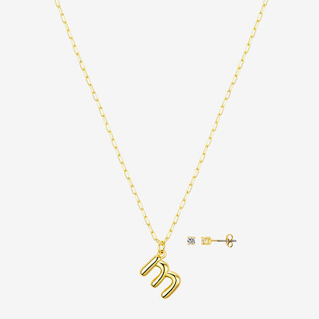 Click here for Bijoux Bar Delicates Gold Tone Initial Womens 2-pc... prices