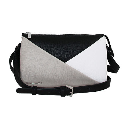 Click here for Tahari Pearson Pleated Triple Compartment Crossbod... prices