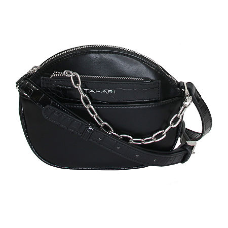Click here for Tahari Crosby Crescent Crossbody Bag  One Size  Bl... prices