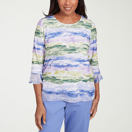 Click here for Alfred Dunner Santa Fe Womens Crew Neck 3/4 Sleeve... prices