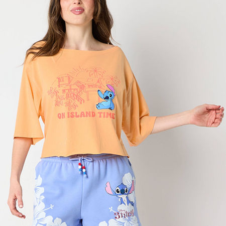 Click here for Womens Boat Neck Short Sleeve Oversized Lilo & Sti... prices