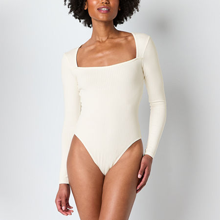 Click here for Arizona Womens Square Neck Long Sleeve Bodysuit Ju... prices
