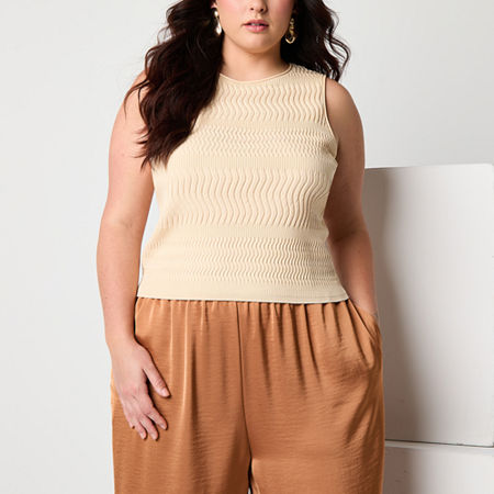 Click here for Worthington Plus Womens Crew Neck Sleeveless Pullo... prices