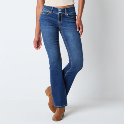 Vanilla Star Womens Juniors Mid Rise Bootcut Jean, Color: Med Wash ...