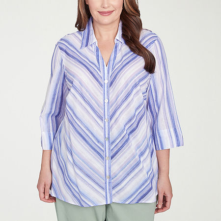 Click here for Alfred Dunner Santa Fe Womens Plus Cuffed 3/4 Slee... prices