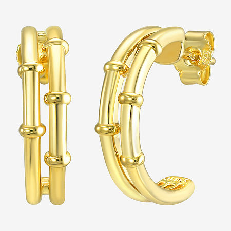 Click here for Silver Addiction 14K Gold Over Silver 17.8mm Stud... prices