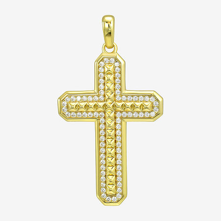 Click here for Cross Mens White Cubic Zirconia 14K Gold Over Silv... prices