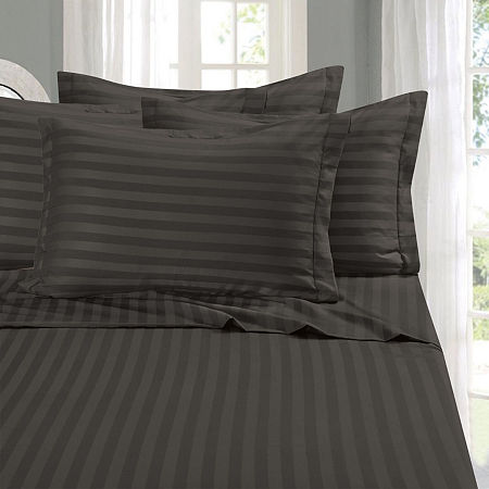 Click here for Elegant Comfort 6-Piece Dobby Stripe Wrinkle Free... prices