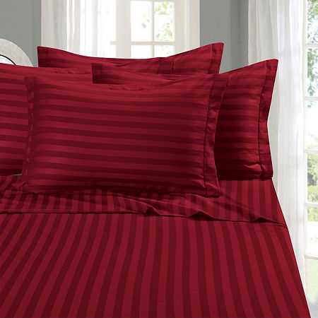 Click here for Elegant Comfort 6-Piece Dobby Stripe Wrinkle Free... prices