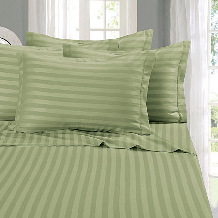 Click here for Elegant Comfort 6-Piece Dobby Stripe Wrinkle Free... prices