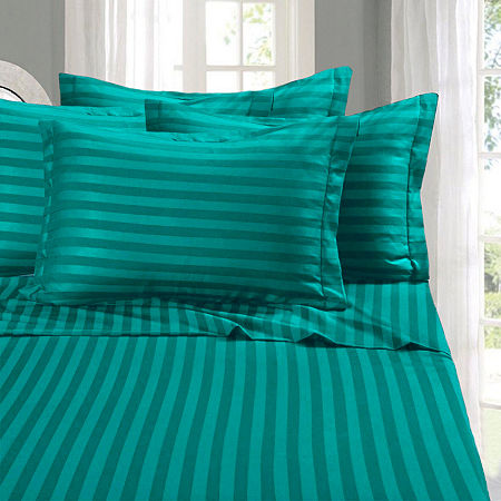 Click here for Elegant Comfort 6-Piece Dobby Stripe Wrinkle Free... prices