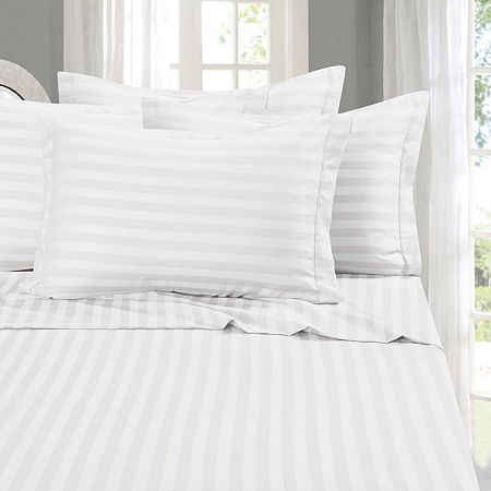 Click here for Elegant Comfort 6-Piece Dobby Stripe Wrinkle Free... prices