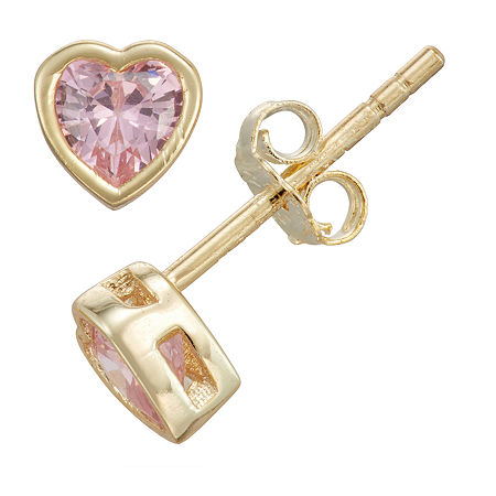 Click here for ChildrenS Pink Cubic Zirconia 14K Gold Over Silver... prices