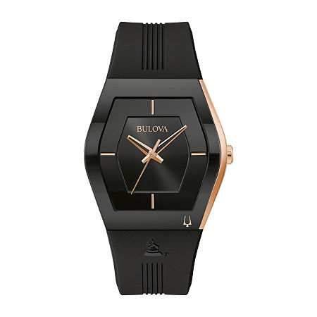 Click here for Bulova Mens Latin Grammy Black Silicone Strap Watc... prices