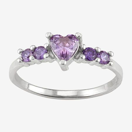 Click here for Girls Purple Cubic Zirconia Sterling Silver Heart... prices