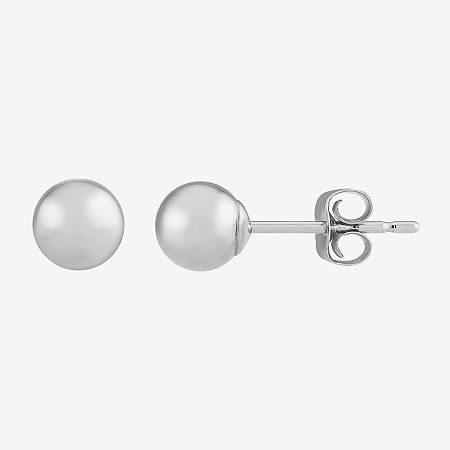 Click here for 14K White Gold 6mm Ball Stud Earrings  One Size prices