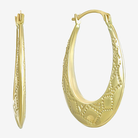 Click here for Womens 10K Gold 24mm Hoop Earrings  One Size prices