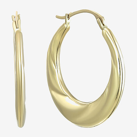 Click here for Womens 10K Gold 24mm Hoop Earrings  One Size prices