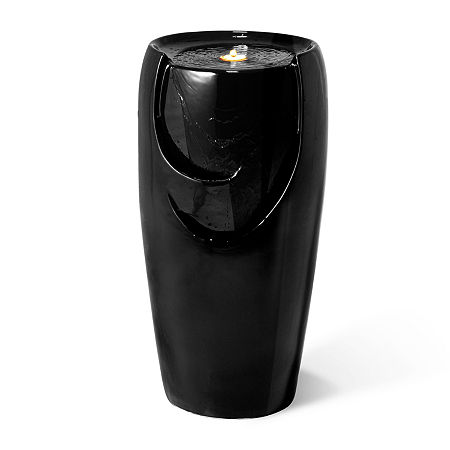 Click here for Glitzhome 29.25 Black Ceramic Pot Outdoor Fountain... prices