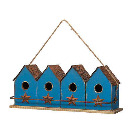 Click here for Glitzhome 17 Retro Blue Distressed Bird House  One... prices