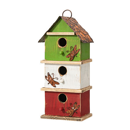 Click here for Glitzhome 13.75 Multicolored 3-Tiered Wooden Outdo... prices