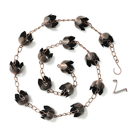 Click here for Glitzhome 8.5Ft Copper Lotus Shaped Rain Chain Gar... prices