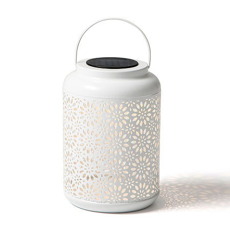 Click here for Glitzhome 8.75 White Metal Solar Hanging Decorativ... prices