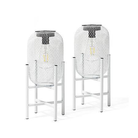 Click here for Glitzhome 2-pc. 14.25 Metal Solar Decorative Lante... prices