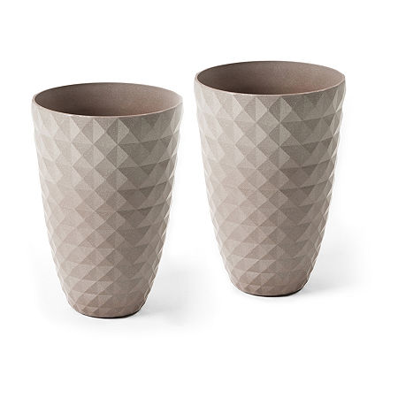 Click here for Glitzhome Set Of 2 Plastic Pot Planters  One Size... prices