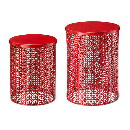 Click here for Glitzhome 2-pc. Patio Garden Metal Stool  One Size... prices